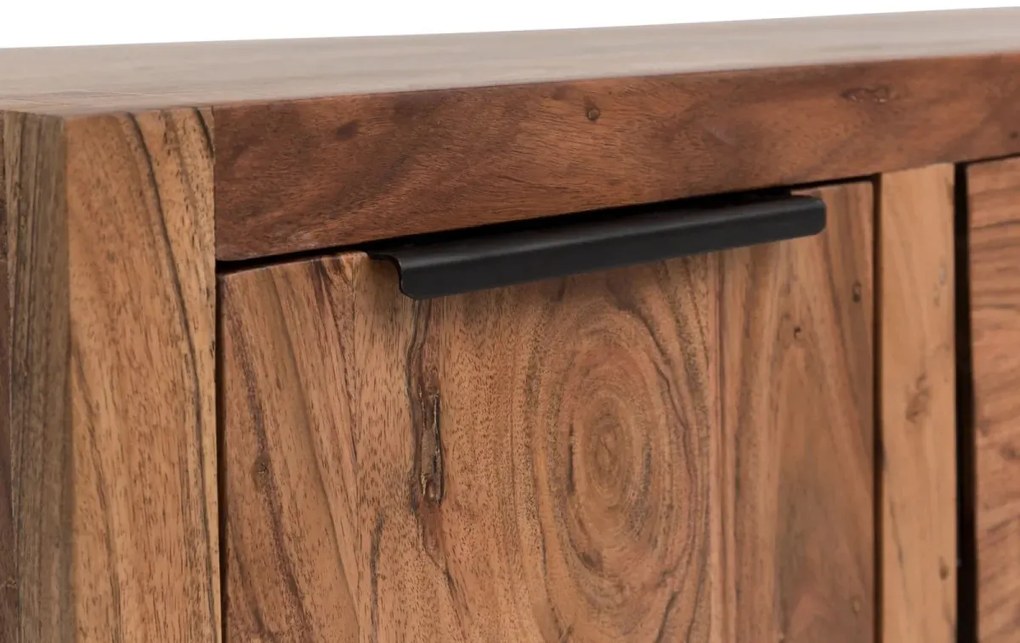 furniture-nabytek.cz - Masivní skříňka do koupelny Sidora I, 2 díly, z akátového dřeva, lakovaná, hnědá