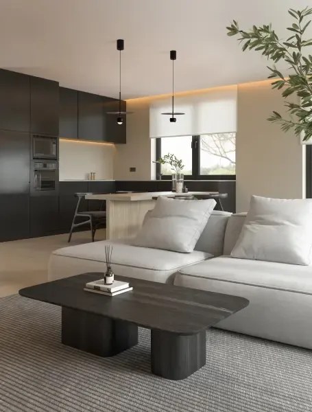LED černé designové svítidlo Edem