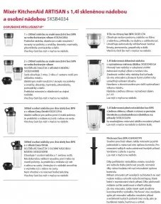 KitchenAid Mixér 5KSB4034EBK černá litina + 500ml nádoba + nože