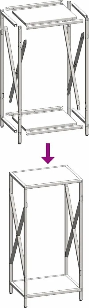 vidaXL Stojan na palivové dřevo Ocel válcovaná za studena [864321] Barva: Černá