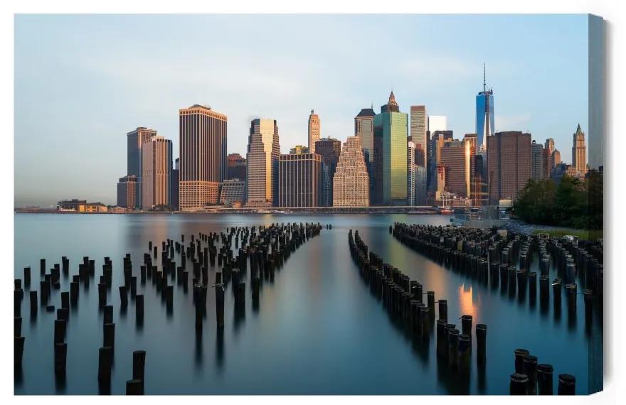 Obraz Pohled Na New York Nedostatek Nedostatek Přírodní plátno 70x50