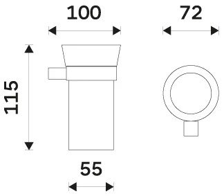 Nimco Držák na kartáčky, nádobka keramická