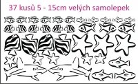 WALLVINIL Samolepky na zeď - Podmořský svět Barva: Červená světlá, Velikost: malá sada 37 kusů