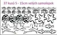 WALLVINIL Samolepky na zeď - Podmořský svět Barva: Fialová, Velikost: malá sada 37 kusů