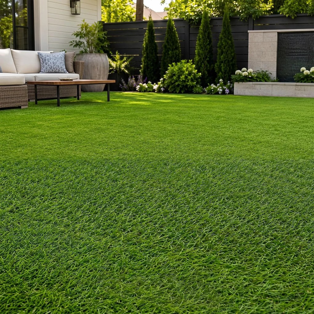 Costway 20 mm umělý trávník venkovní green s drenážním systémem v přírodním