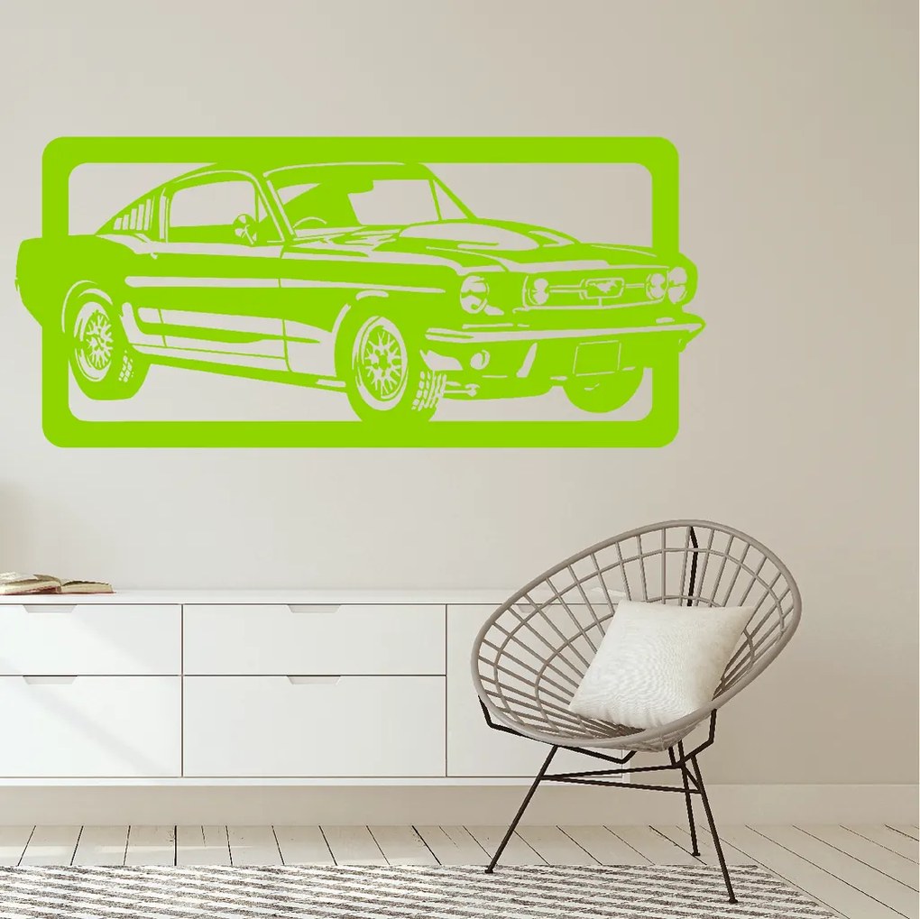 Živá Zeď Samolepka na zeď Ford Mustang Barva: černá
