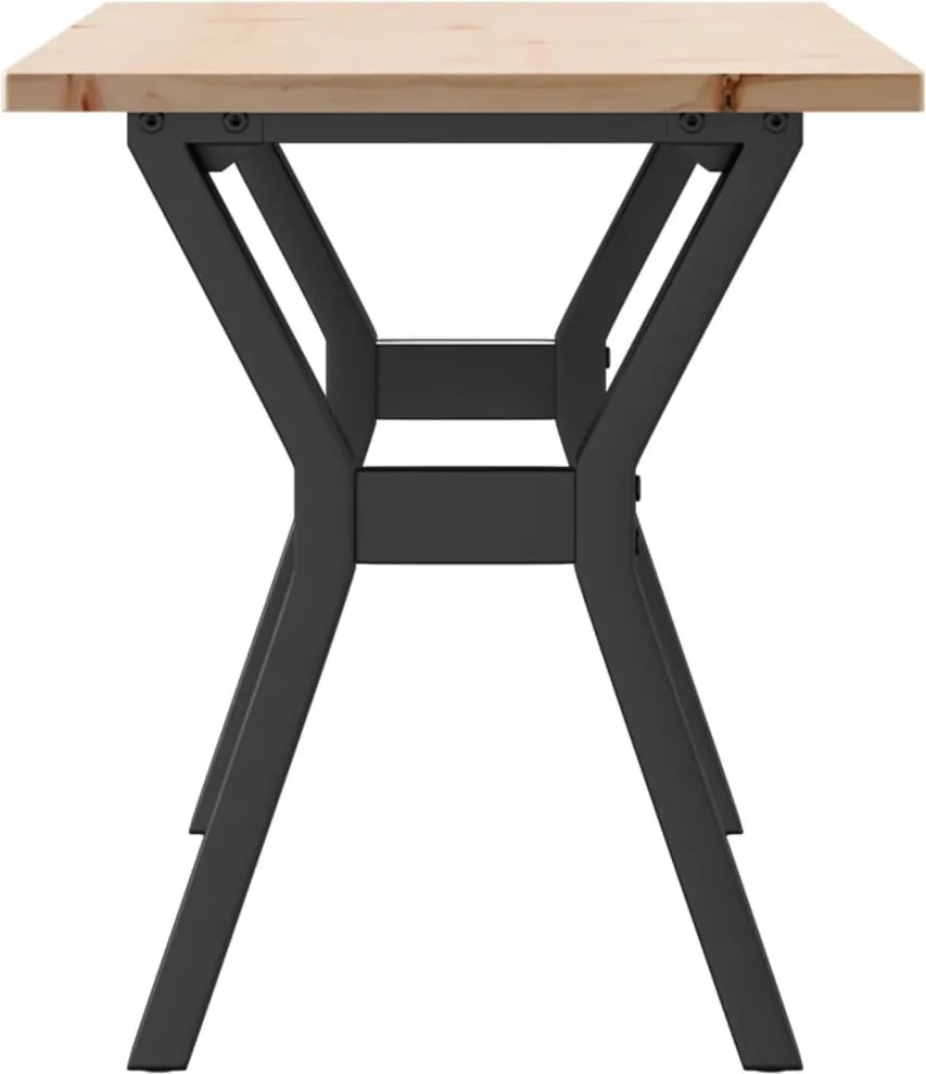 Konferenční stolek s Y rámem 110x40x45 cm borové dřevo a ocel 3282711