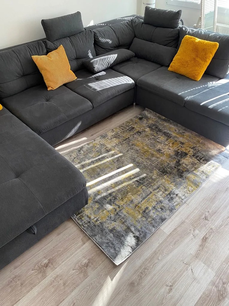 Flair Rugs koberce Kusový koberec Cocktail Wonderlust Grey/Ochre - 120x170 cm