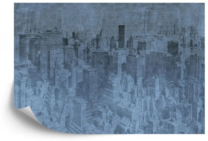 Fototapeta New York City Grunge I Blue Vliesová tapeta 104x70.5