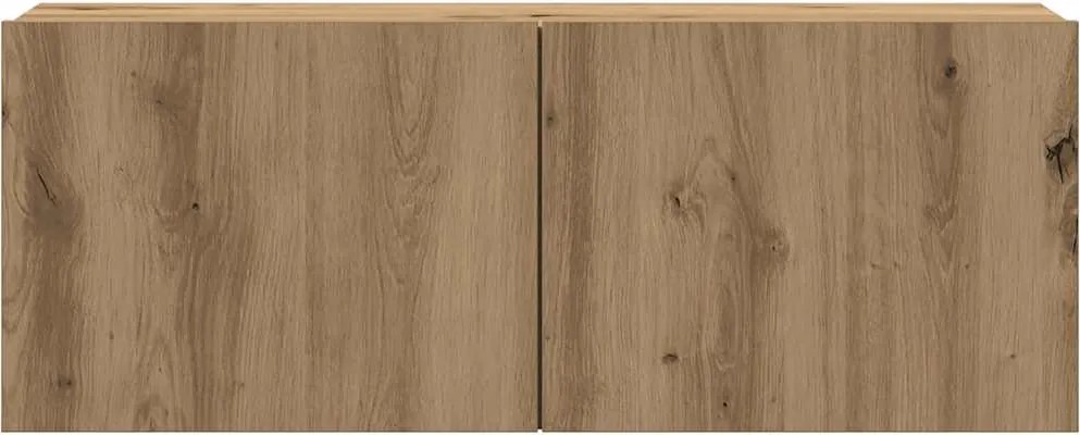 Sada 8 kusů nástěnné TV skříňka dub artisan kompozitní dřevo 3328954