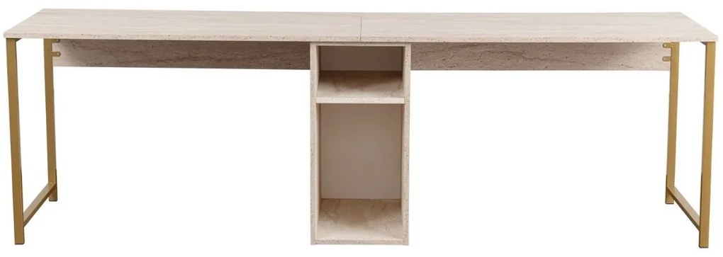 Designový psací stůl Geillis 240 cm travertin