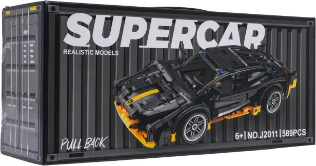 Stavebnice auta SUPERCAR No.J2011 černá - 589 dílků