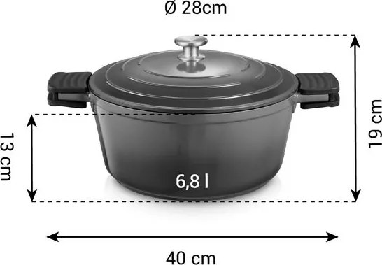 TESCOMA Kastrol BORDEAUX s poklicí ø 28 cm, 6,8 l