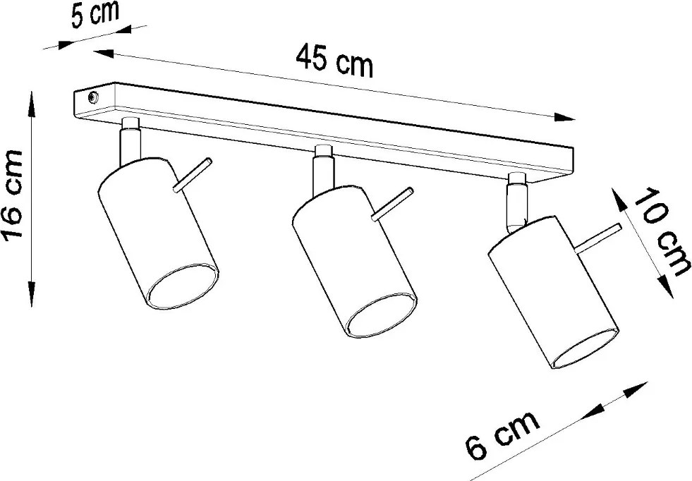 Sollux Lighting Stropní svítidlo RING 3 černé