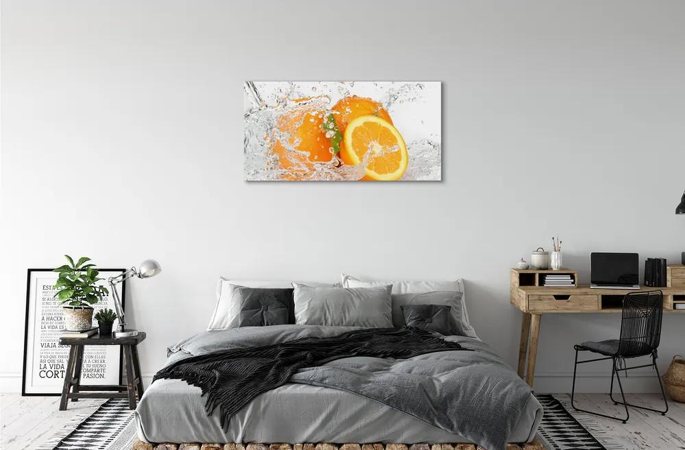 Obrazy na plátně Pomeranče ve vodě 120x60 cm