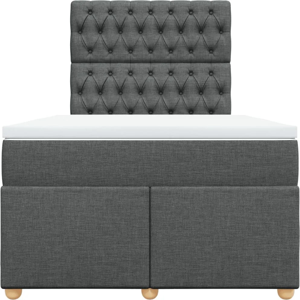 Box spring postel s matrací tmavě šedá 120x190 cm textil 3293527
