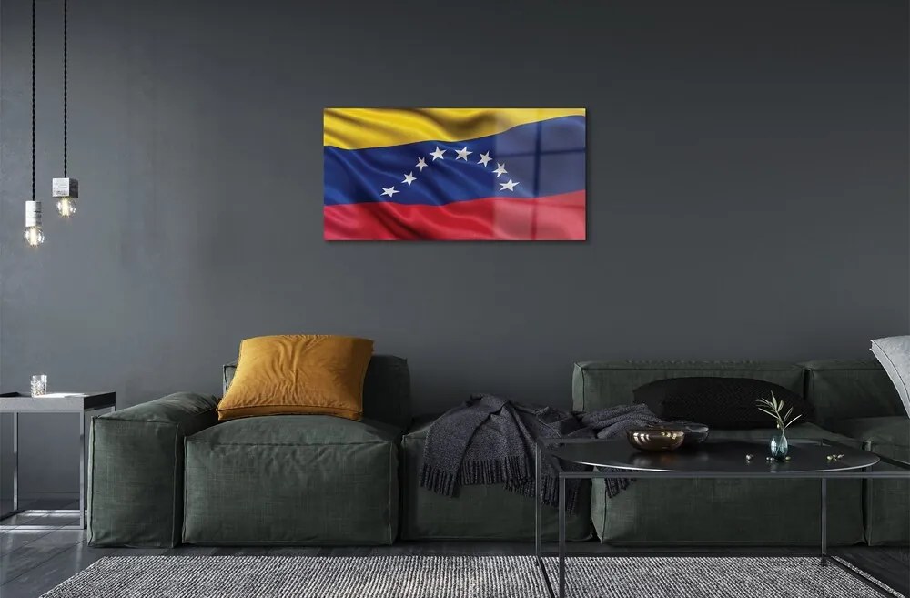 Obraz na skle vlajka Venezuely 100x50 cm