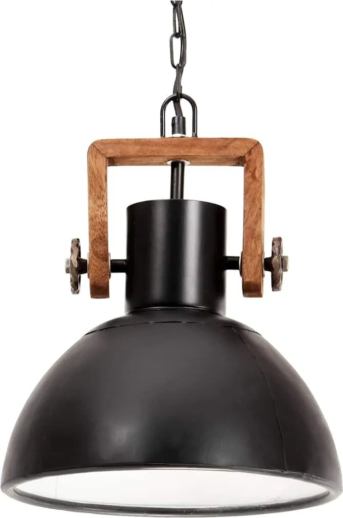 Industriální závěsné svítidlo 25 W černé kulaté 30 cm E27 320536