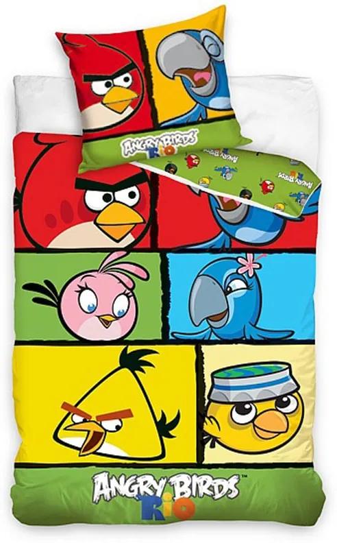 Povlečení Angry Birds Rio kostky 140/200