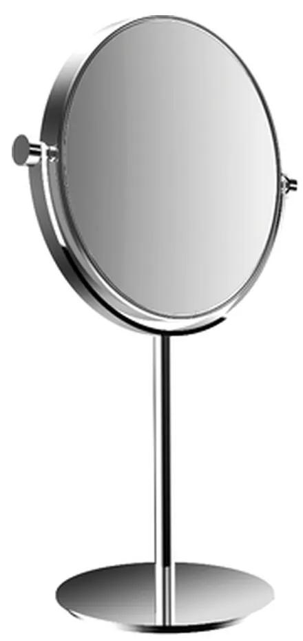 Emco Cosmetic mirrors Pure - Stojící kulaté holící a kosmetické zrcadlo, Ø 177 mm, 3 násobné zvětšování, chrom 109400116