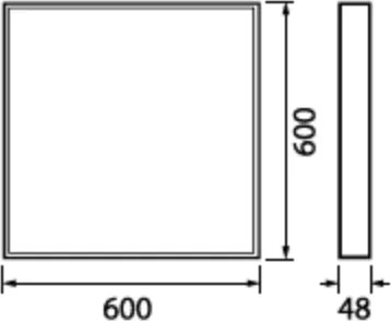 BERGE Montážní rámeček klik pro LED panely 60x60cm