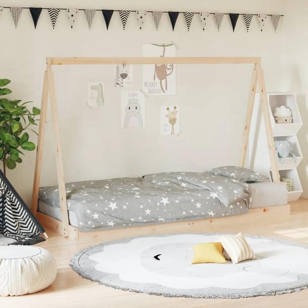Dětská postel 90 x 190 cm masivní borové dřevo - Default Title