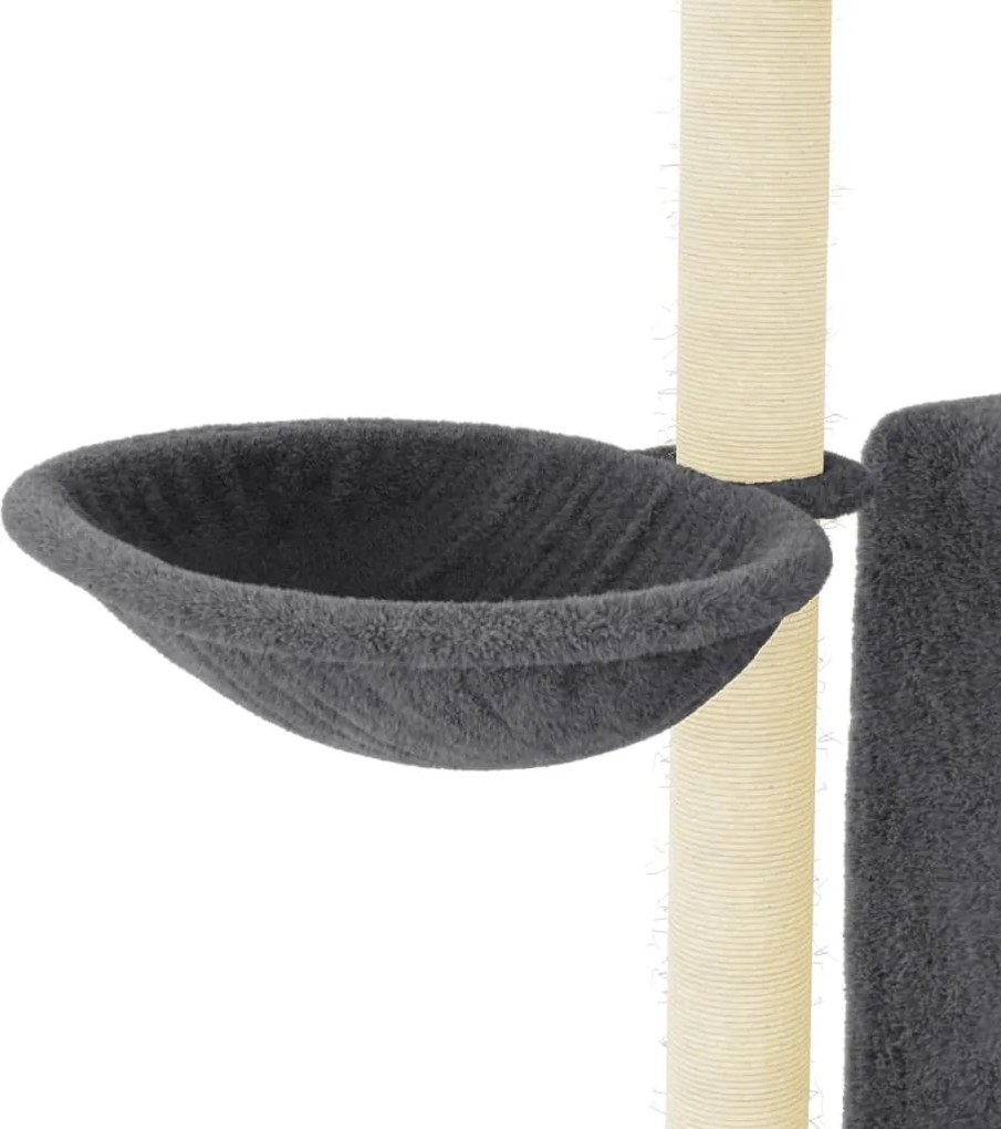 Škrabadlo pro kočky se sisalovými sloupky tmavě šedé 96,5 cm 172078