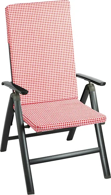 Bellatex Sedák na zahradní židli Červená 47x115 cm