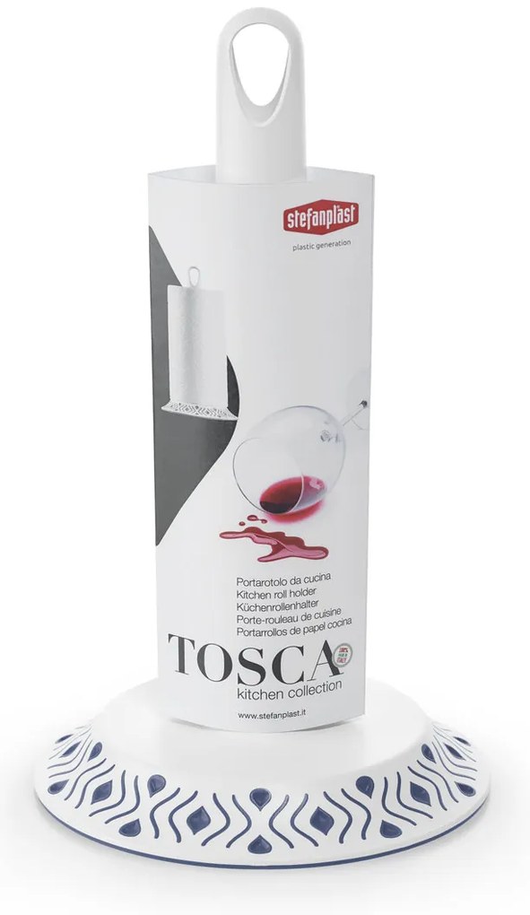 STEFANPLAST Držák na kuchyňské utěrky Tosca, bílý/modrý