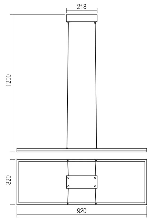 Smarter 01-1644 závěsné LED svítidlo Klee, matně bílé, 38W, 3000K, 92cm