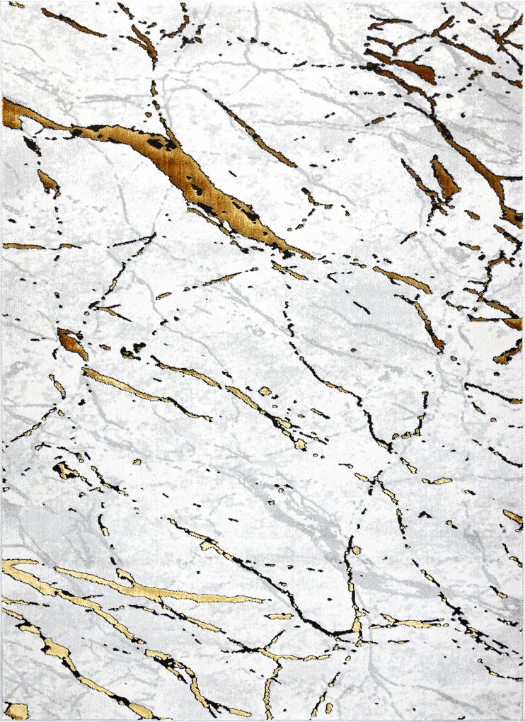Dywany Łuszczów, Kusový koberec Allure 1963 white/gold, 280x370, bílá, kancelář