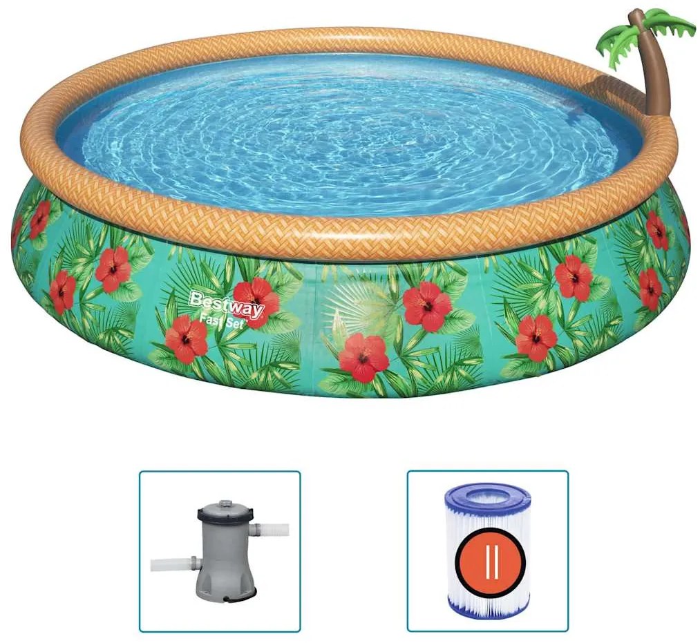 Bestway Fast Set Nafukovací bazénový set Paradise Palms 457 x 84 cm