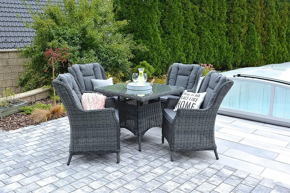 DEOKORK Ratanová jídelní sestava EDEN 1+4