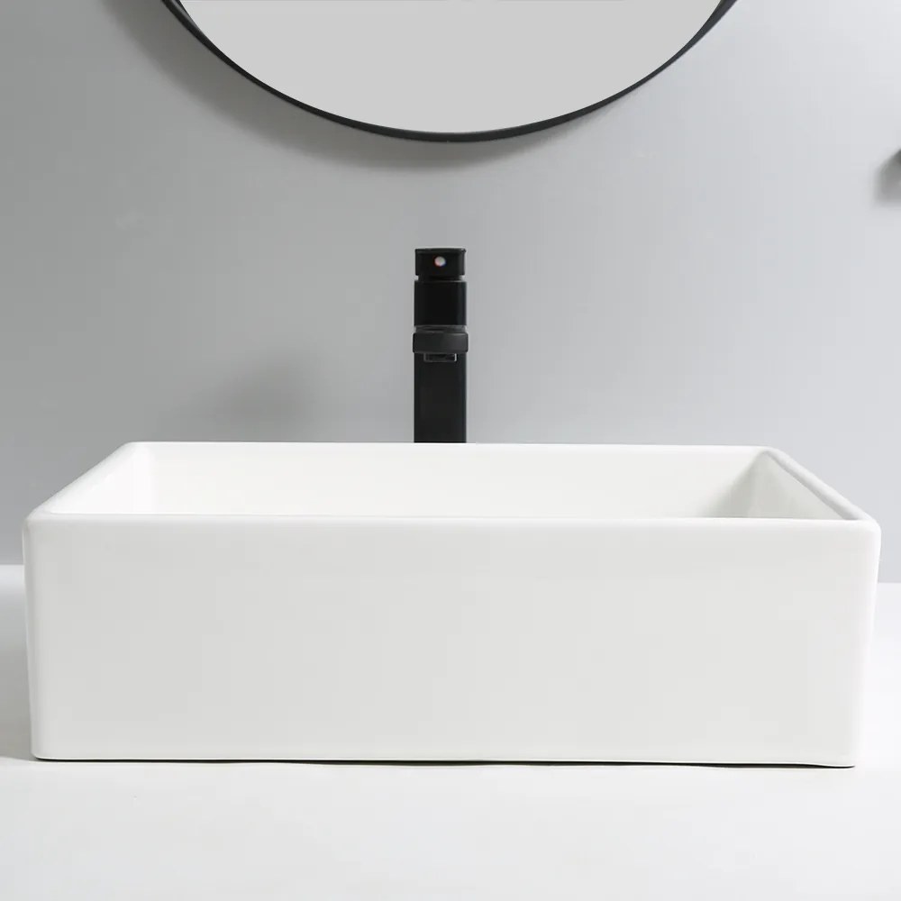 Erga Elsa, umyvadlo na desku 500x395x140 mm, bílá lesklá, ERG-V03-9506-WH