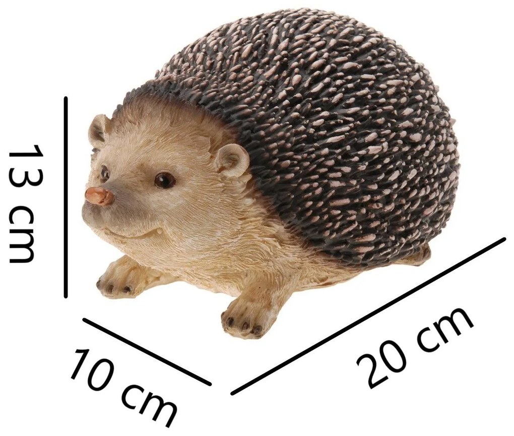 Dekorace na zahradu - ježek, 20 cm