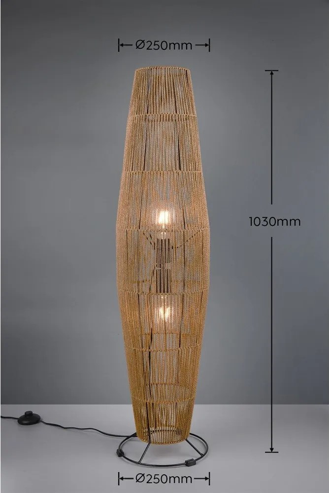 Stojací lampa v přírodní barvě (výška 103 cm) Miki – Reality