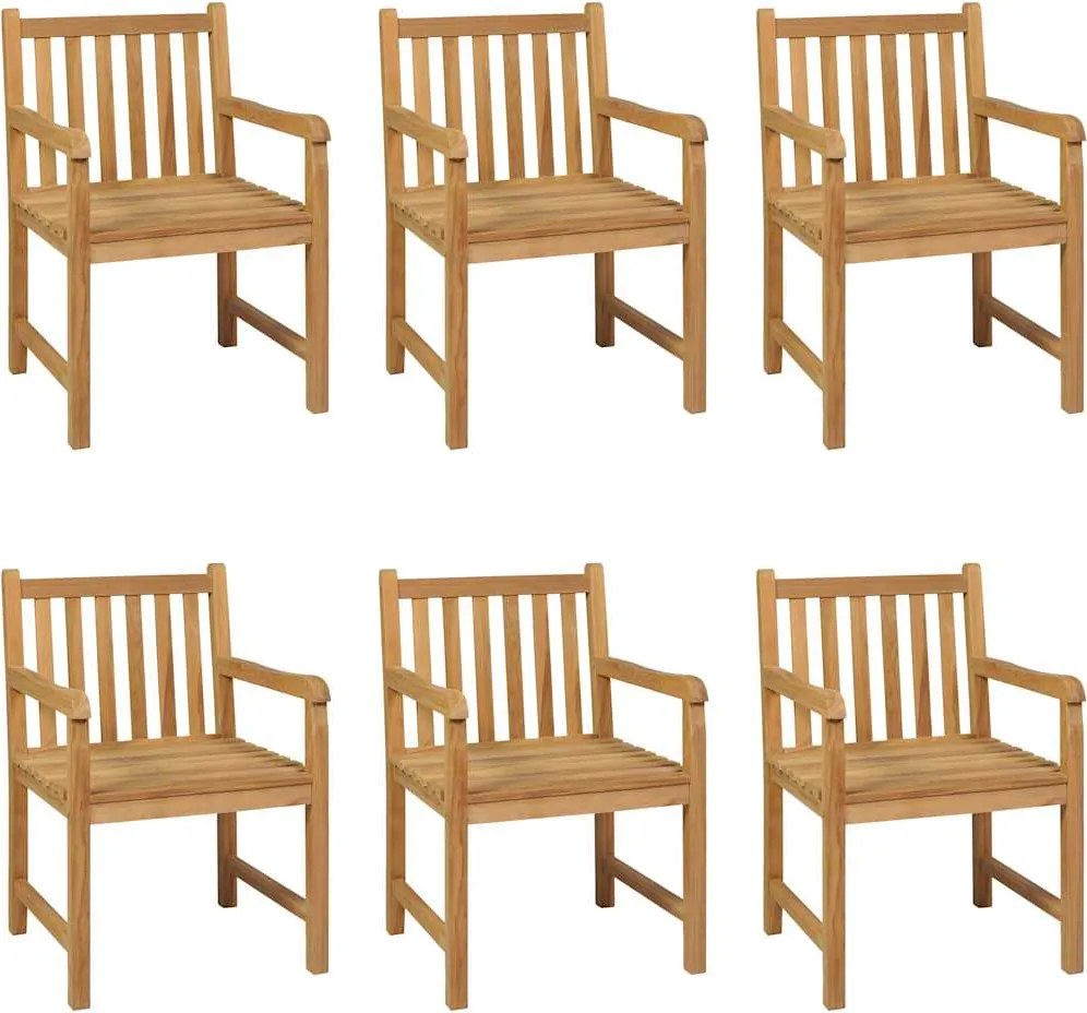 7dílná zahradní jídelní sada 200 x 100 cm masivní teakové dřevo 3059947