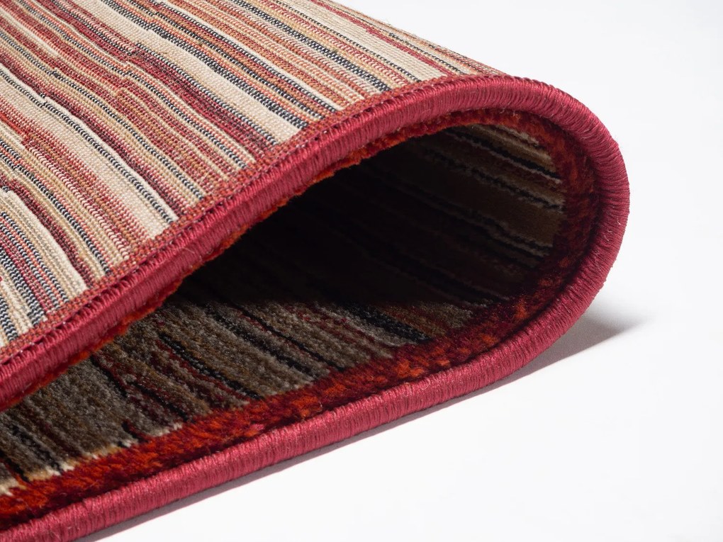 Spoltex, Kusový koberec Cambridge red/beige 5668, 80x150, červená, obývací pokoj