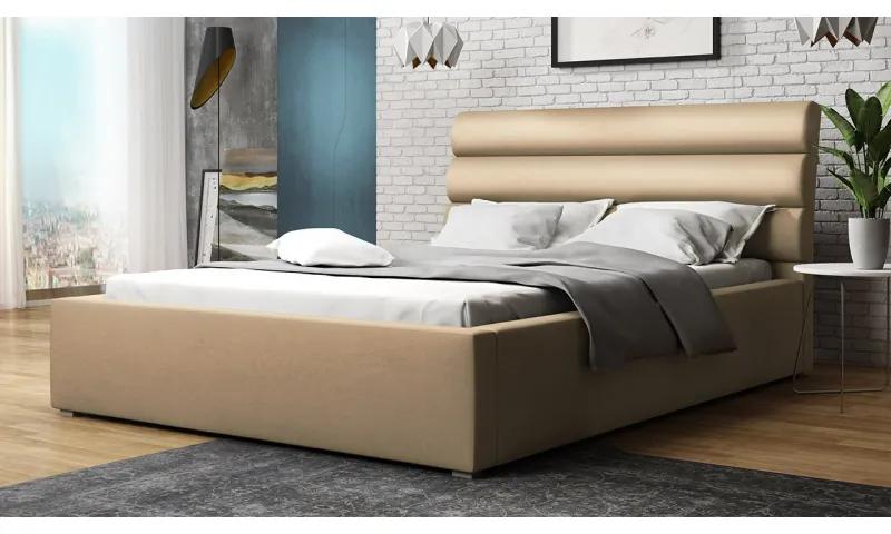 Čalouněná postel s rolovatelným roštem Exorim, Rozměr postele: 140x200, Potah: Victoria 14 868