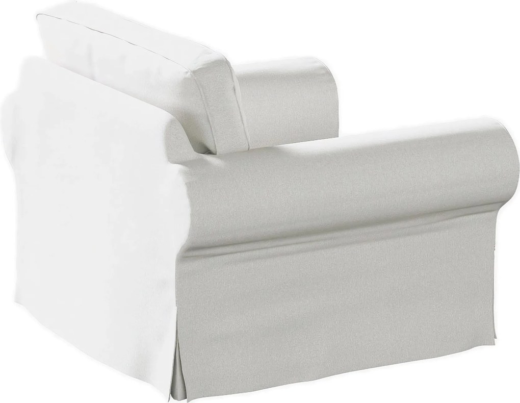 Potah na křeslo IKEA Ektorp barva krémová látka pletený vzor