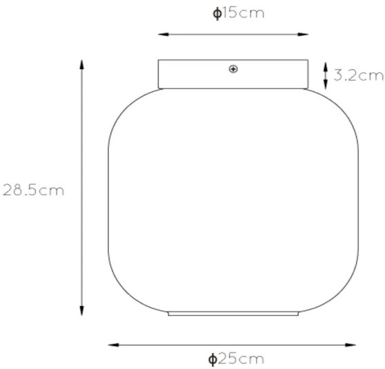 Lucide 45194/25/65 - Stropní svítidlo JOANET 1xE27/40W/230V černá