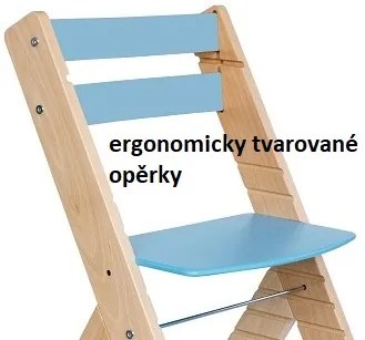 WOOD PARTNER Rostoucí židle pro školáky Vendy lak/modrá