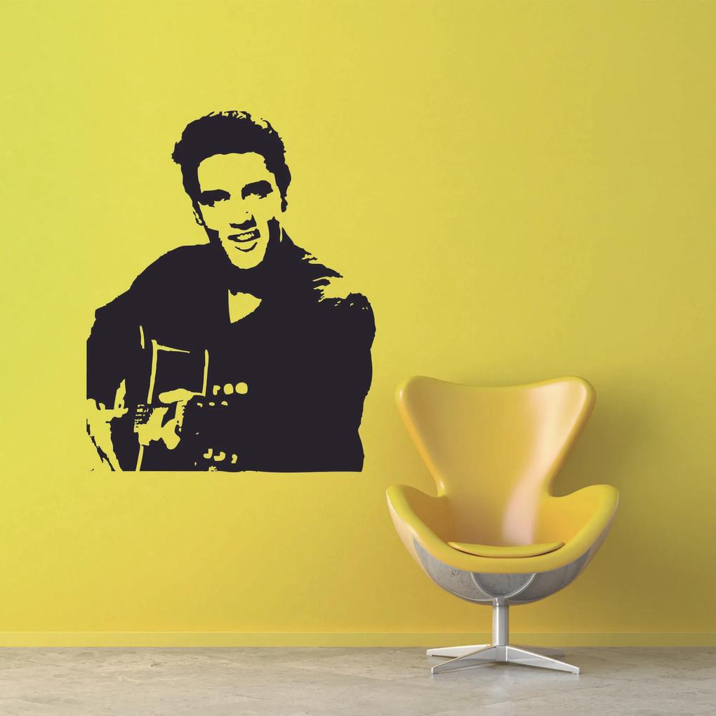 Samolepka na zeď - Elvis Presley (48x60 cm) - PopyDesign