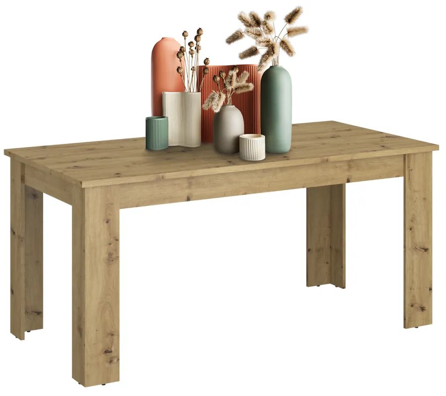 Kondela Jídelní rozkládací stůl, dub artisan, 160-210x80 cm, AIRON
