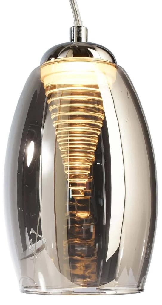 LED skleněné závěsné světlo Electra, tři zdroje