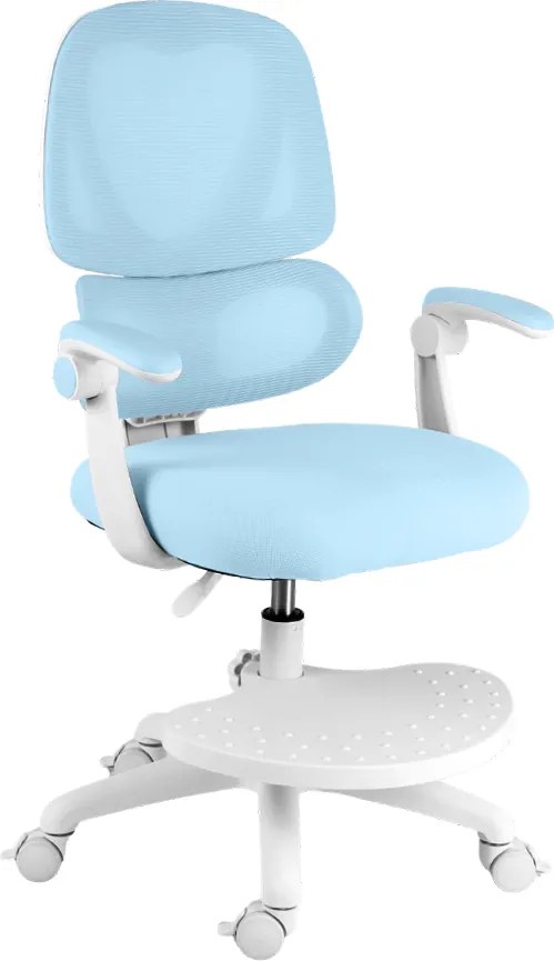 Dětská otočná židle Neoseat JUNI 023 — látka, pratelný potah, modrá
