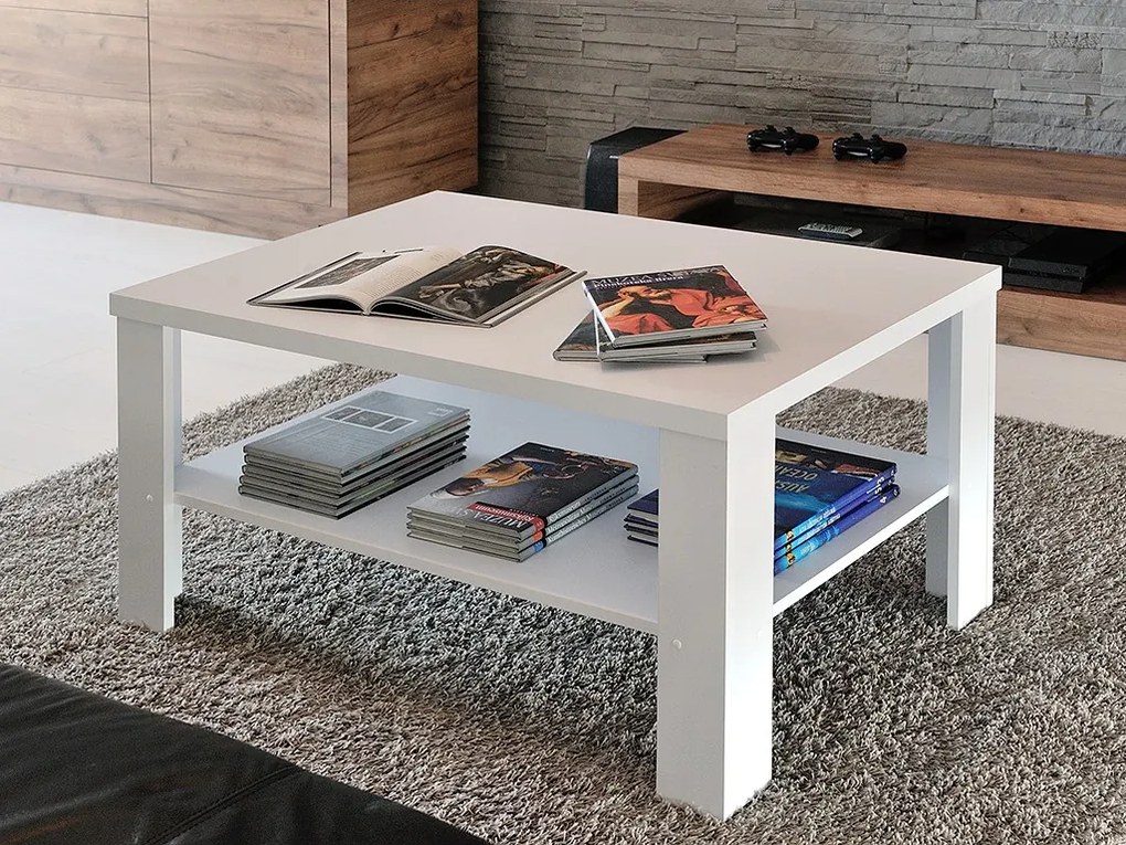 Mazzoni FALCO MINI 90x55 bílý, konferenční stolek