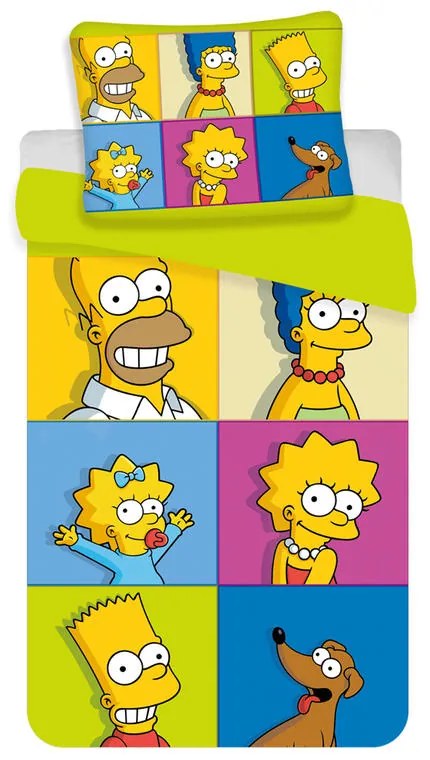 Jerry Fabrics povlečení bavlna Simpsons Square 140x200 70x90