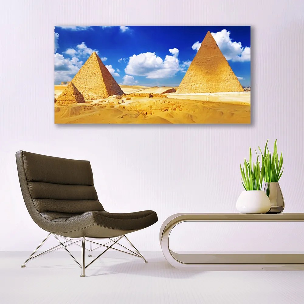 akrylový obraz Poušť Piramidy Krajina 120x60 cm