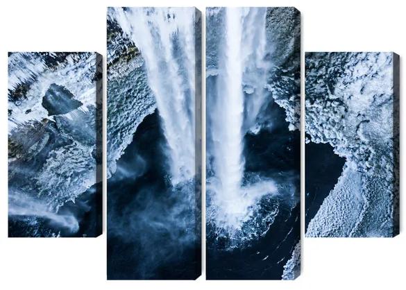 Vícedílný obraz Zimní Vodopád Nedostatek Nedostatek Plátno Canvas 200x150